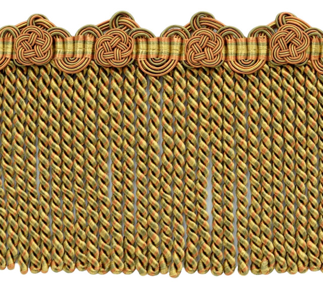 Bullion fringe Trim with Scroll & Rosette Header, Color# LX05 [Sold By ...