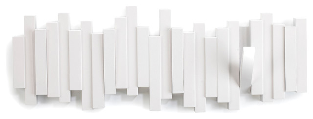 Sticks Multi Hook, White - Contemporary - Wall Hooks - by Umbra | Houzz