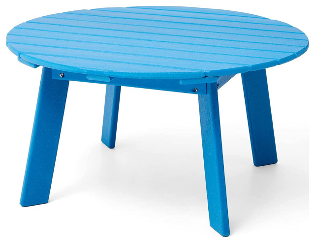 Patio Coffee Table, Weather Resistant HDPE Frame With Slatted Top ...