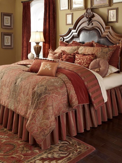Woodside Park Comforter Set - Maroon, Queen, 12-Piece Set ...