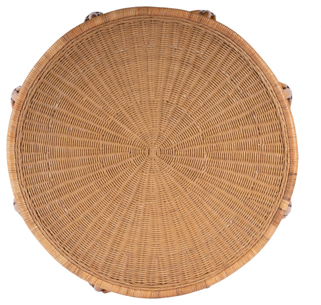 Savannah Woven Rattan Round Coffee Table - Tropical - Coffee Tables ...