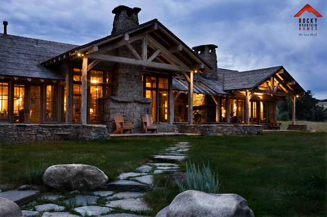 Riverside Rustic - Rocky Mountain Homes - Rustic - Exterior - Other ...