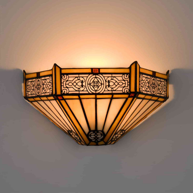 Tiffany Wall Light Fixture Stained Glass Sconce - Craftsman - Wall ...