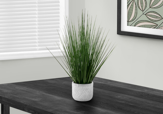 Artificial Plant, 21" Tall, Grass, Indoor, Table, Greenery, Potted ...
