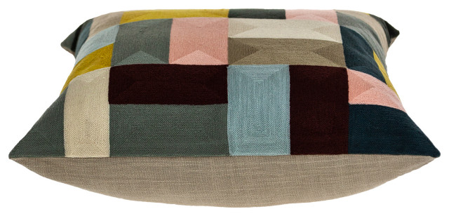 Parkland Collection Bollix Contemporary Multicolor Pillow Cover With ...