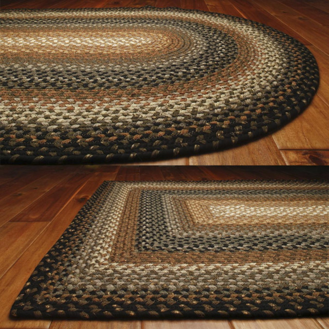 Cocoa Bean Oval Cotton Braided Rug - 24"x36", 2' x 3' - Contemporary ...