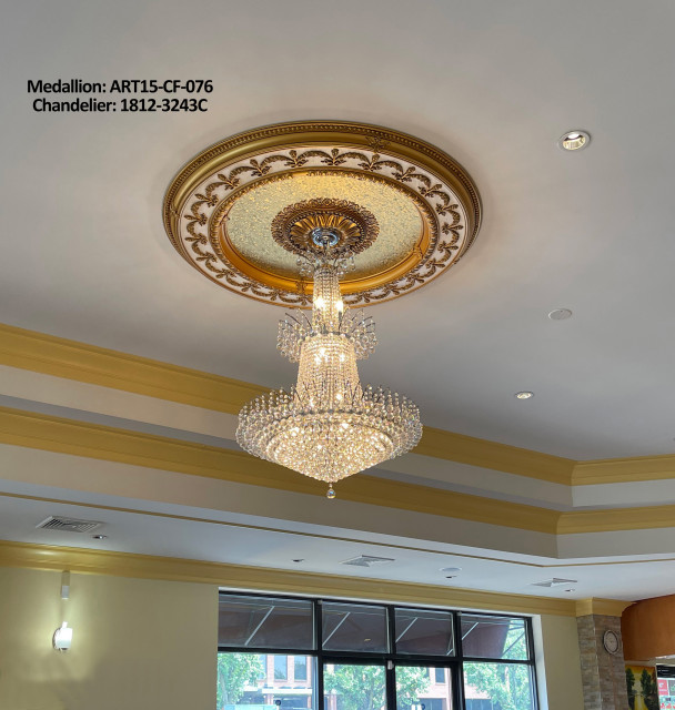 Artistry Lighting, Round 60" Antique Gold Ceiling Medallion (ART15-CF-096) - Victorian - Ceiling ...