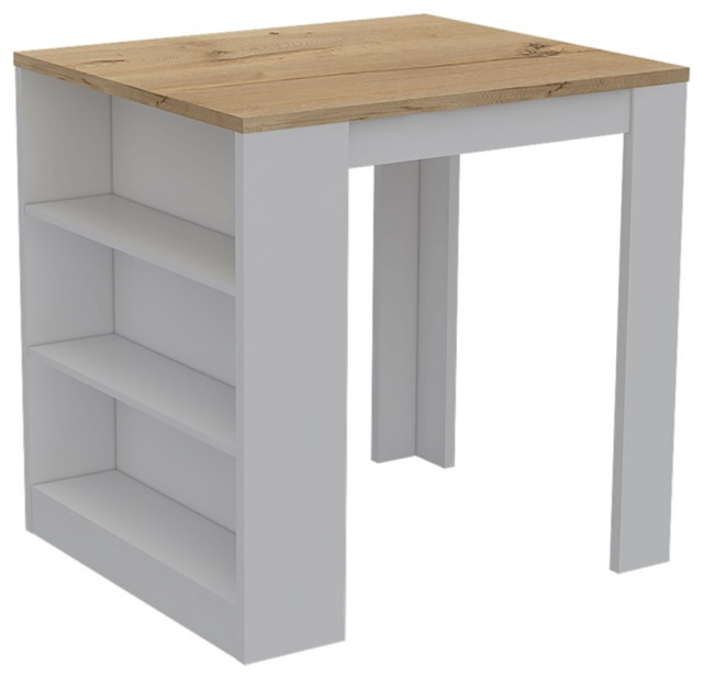 Home Square 2-Piece Set with Kitchen Island and 78" Pantry Cabinet ...