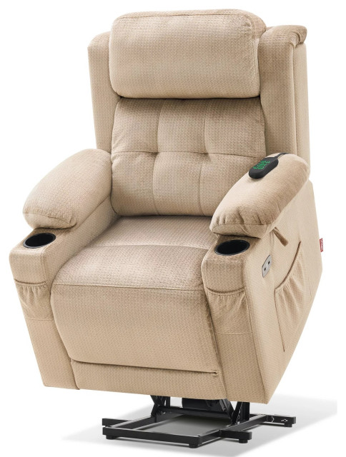 Power Lift Recliner Chair Sofa with Heat and Massage, Adjustable ...
