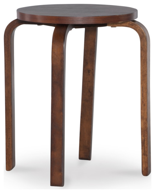 17" Bentwood Stool/Wenge, Set of 4 - Transitional - Bar Stools And ...