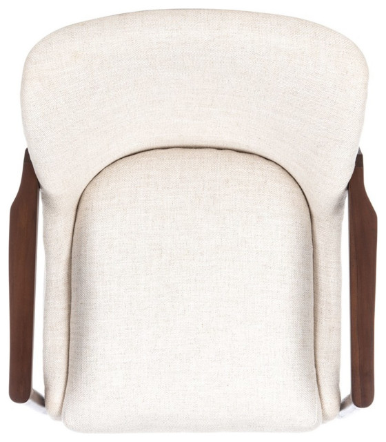 Safavieh Couture Flannery Mid Century Accent Chair Cream, #N/A ...