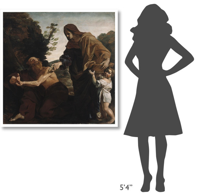 "Elijah Receiving Bread from the Widow of Zarephath" Paper Art, 20"x20 ...