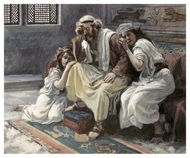 "David Mourns His Son Ammon" Digital Paper Print by James Tissot, 18 ...