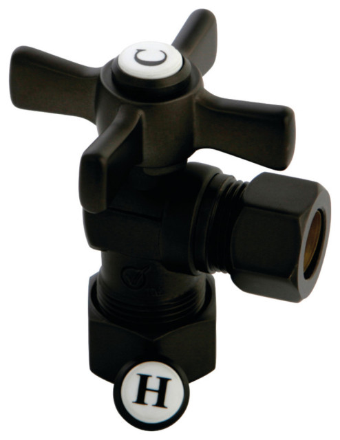 5/8" OD Compression X 1/2" OD Compression Angle Valve, Oil Rubbed ...