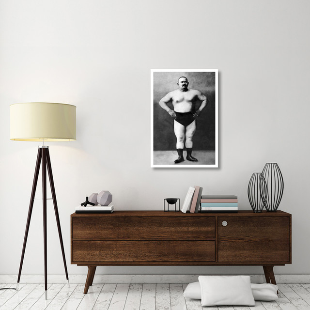 "Bodybuilder in Hands on Hips Pose" Paper Print by Vintage Muscle Men ...