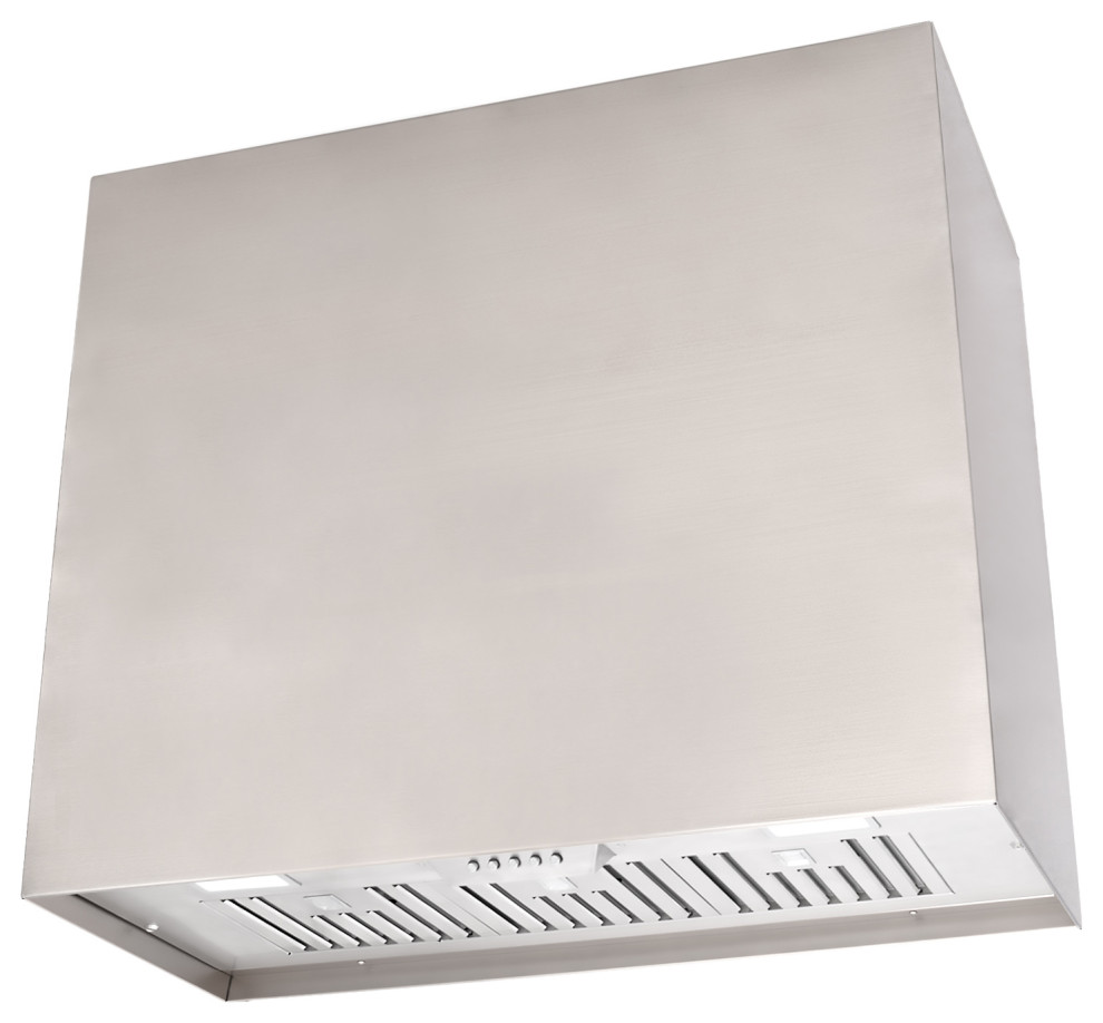 Akicon Stainless Steel Range Hood Modern Box Kitchen Hood &Vent Motor ...