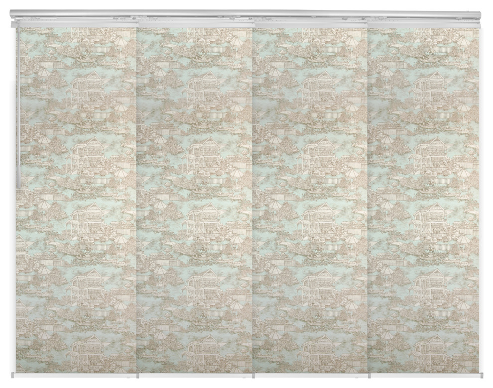 Florentina 4-Panel Track Extendable Vertical Blinds 48-88"W, 91.4" H ...