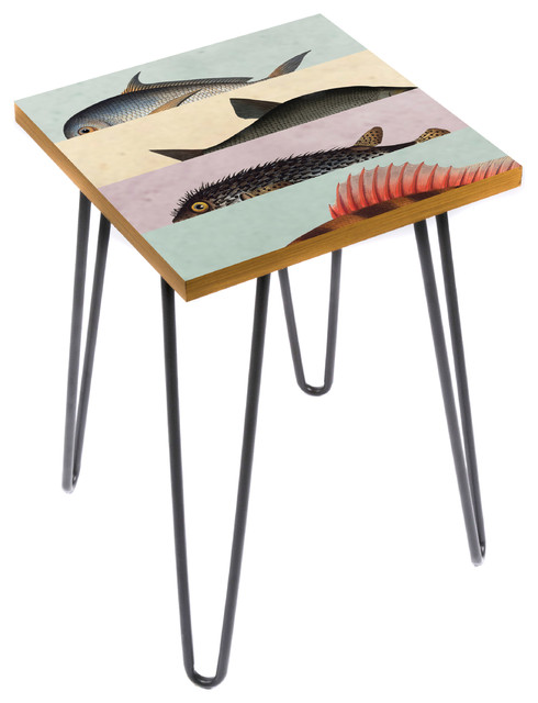 Fins and Tails Over Side Table, 15" - Beach Style - Side Tables And End ...