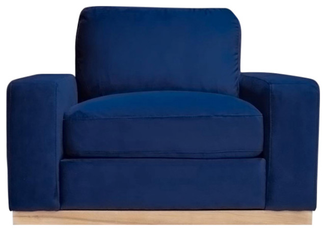 Landon Platform Chair, Cobalt - Modern - Armchairs And Accent Chairs ...