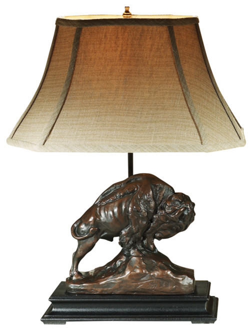 Buffalo Lamp - Southwestern - Table Lamps - by Lodgeandcabins | Houzz
