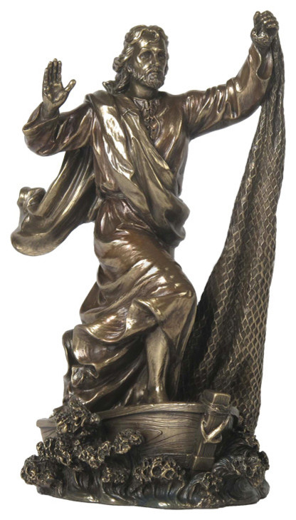 Jesus The Fisherman, Religious Statue - Traditional - Decorative ...