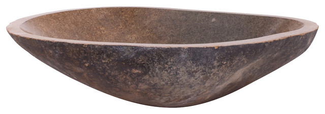 Novatto Irregular Terra Cobblestone Natural Stone Vessel Sink ...