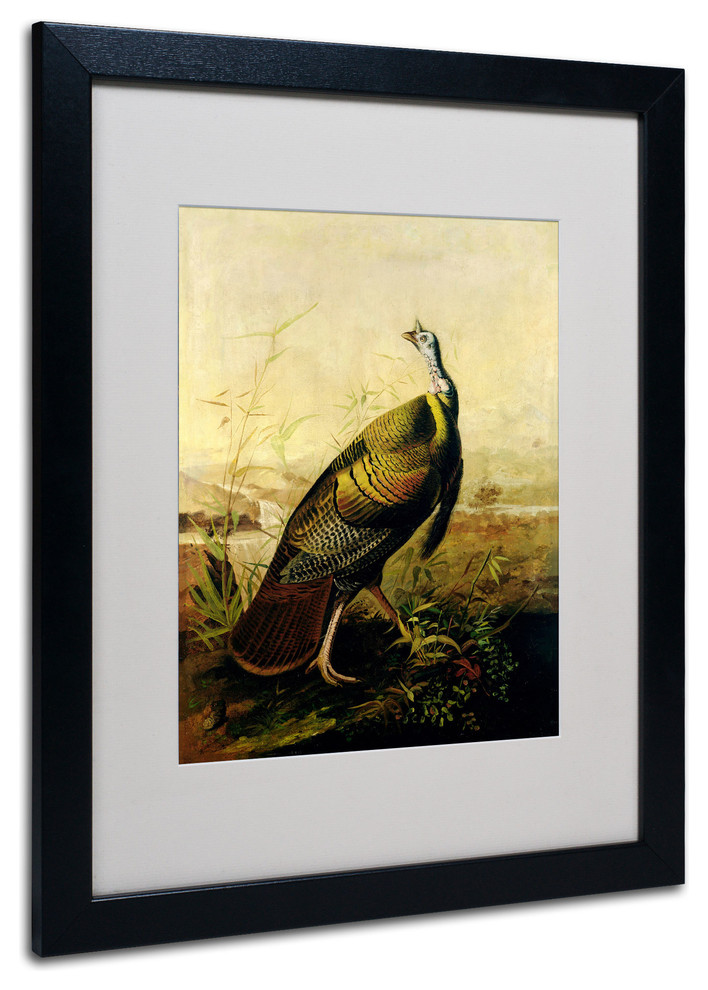 'American Wild Turkey' Matted Framed Canvas Art by John James Audubon ...