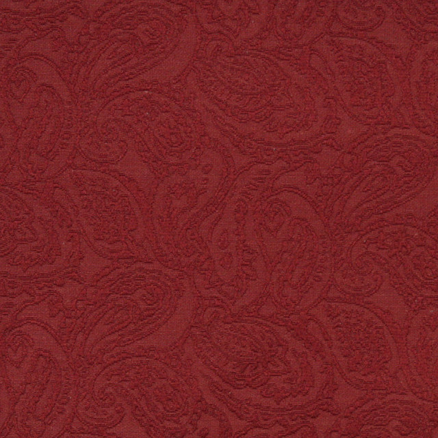 Red Traditional Paisley Woven Matelasse Upholstery Grade Fabric By The ...