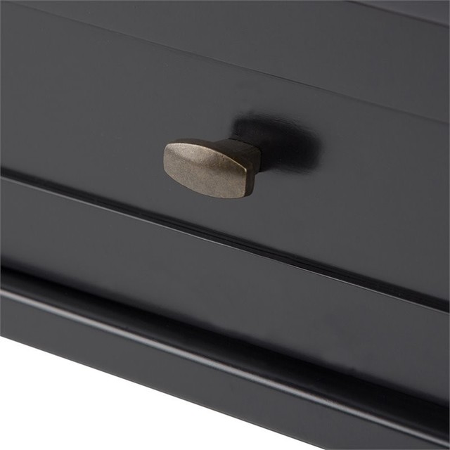 Atlin Designs Transitional Wood End Side Table in Tobacco Brown ...