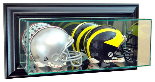 Wall Mounted Double Mini Helmet Display Case - Traditional - Display ...