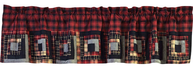 Cumberland Patchwork Valance, 60" Width - Rustic - Valances - by Lange ...