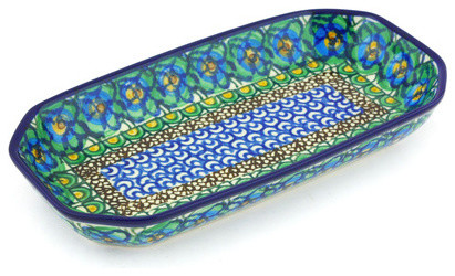 Polish Pottery 8" Stoneware Platter Hand-Decorated Design ...