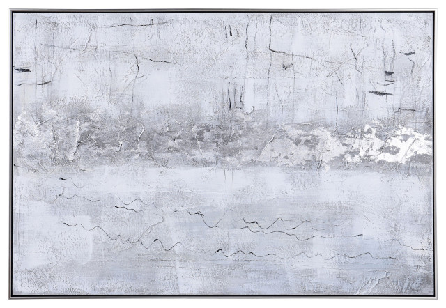 Greystone Oil Painting Print on Canvas- Framed - Contemporary ...