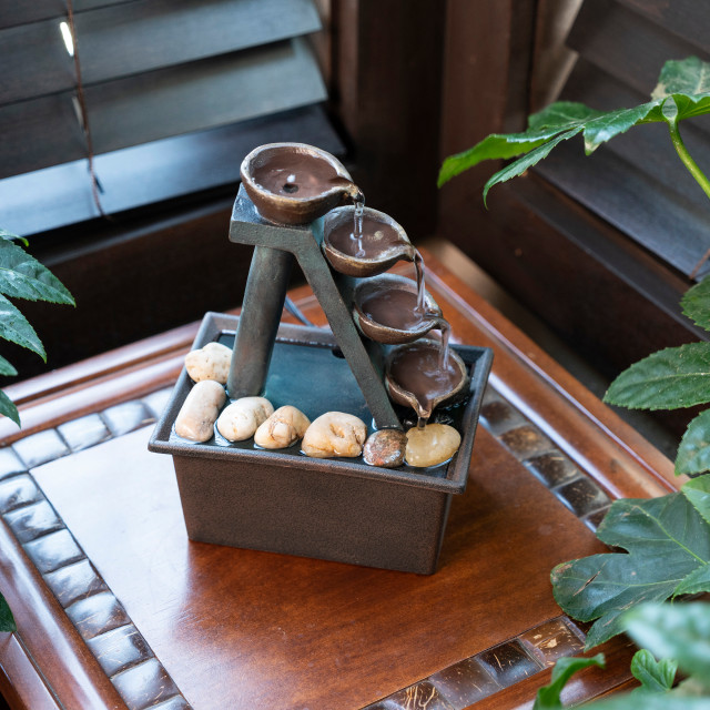 Alpine 4-Tier Step Tabletop Fountain, 8" Tall - Contemporary - Indoor ...