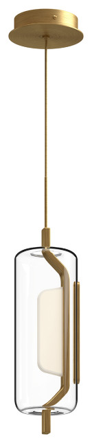 Hilo 5" Pendant Brushed Gold 120" Wire 120V Triac/Elv Led 3000K 90Cri ...