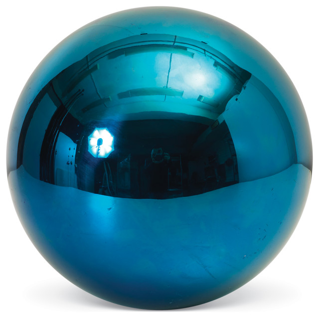 9.8"Blue Gazing Ball - Contemporary - Decorative Objects And Figurines ...