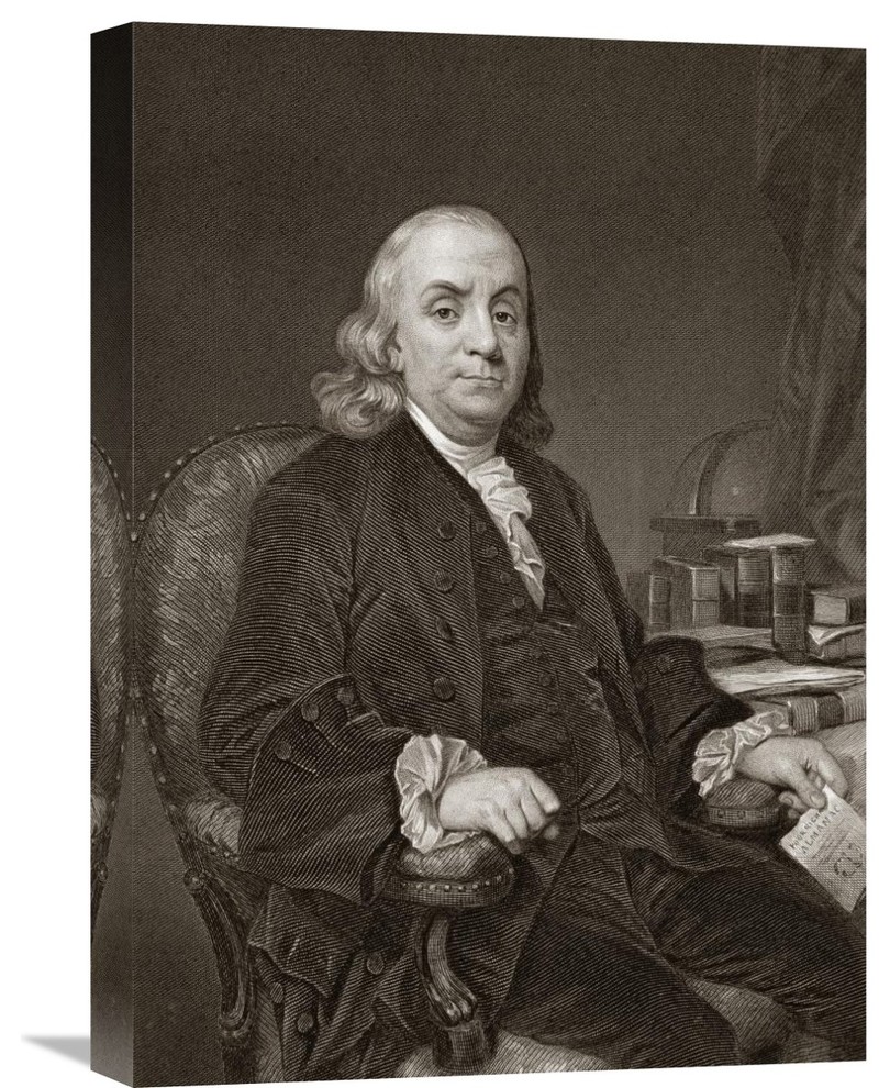 "Benjamin Franklin" Artwork, 15" x 22", 15.737" x 22" - Traditional ...