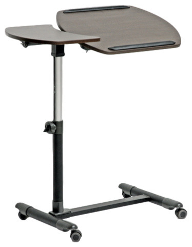 Olsen Brown Wheeled Laptop Tray Table With Tilt Control - Contemporary ...