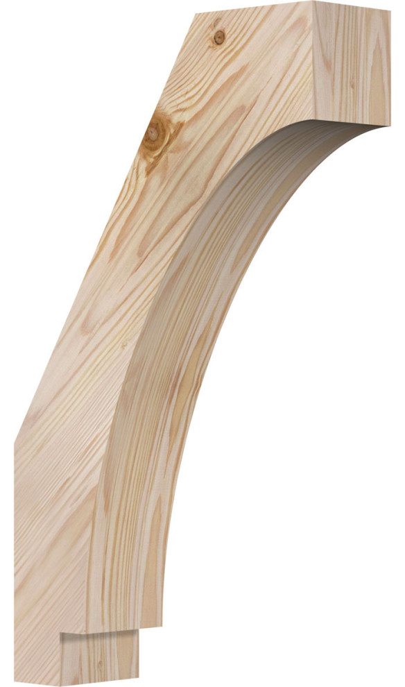 3 1/2"Wx6"Dx6"H Balboa Smooth Brace, Douglas Fir, 12"Dx20"H Rustic Wood ...