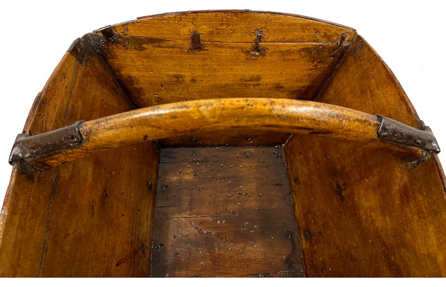 Consigned 19th Century Antique Chinese Wooden Rice Measure Bucket, Dou ...