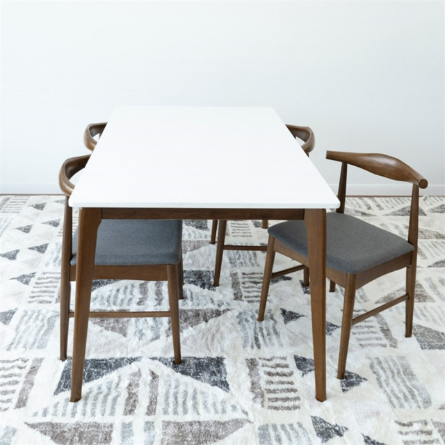 Siriana Mid Century Modern 5 Piece Dining Room & Kitchen Set ...