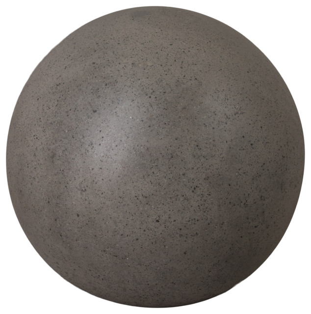 17 in. Pozzo Terrazzo Gray Gazing Ball Figurine - Contemporary ...