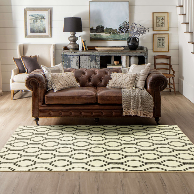 Mohawk Home Ogee Fret Cream 5' x 8' Area Rug, 5' x 8' - Contemporary ...
