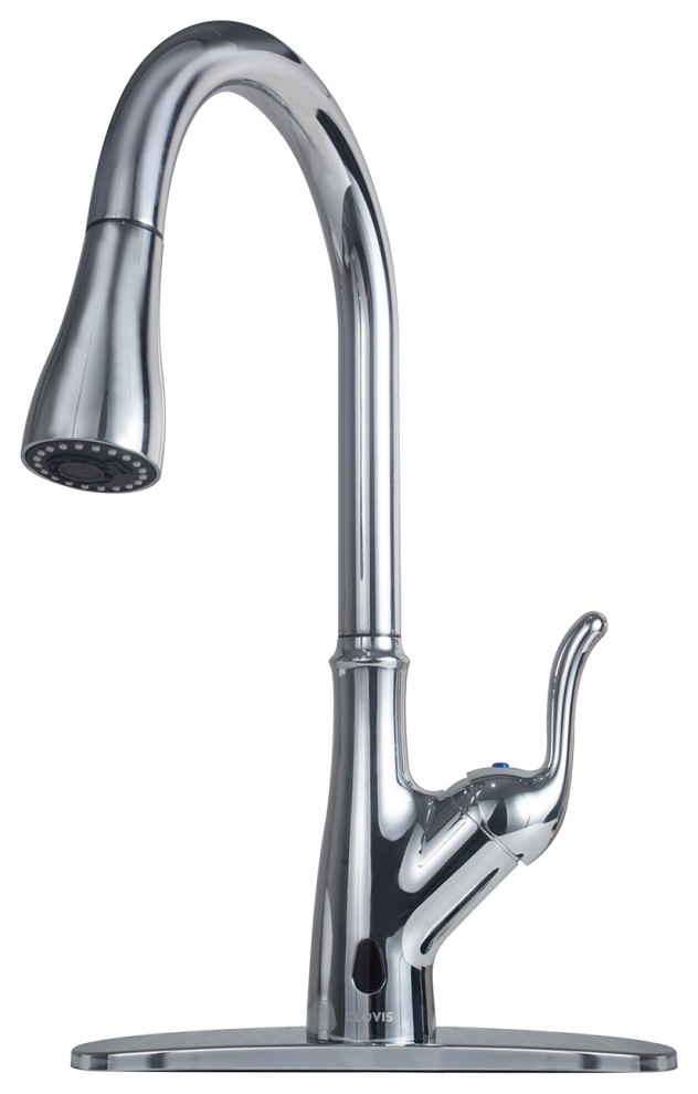 Single Handle Deck Mounted High Arc Pull Down Touchless Kitchen Faucet ...