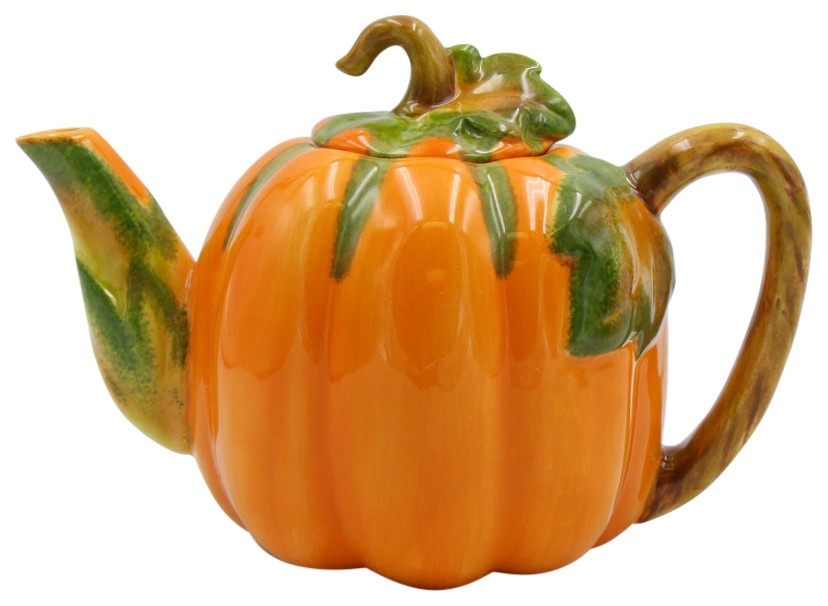 Orange Pumpkin Teapot - Farmhouse - Teapots - by Cosmos Gifts Corp. | Houzz