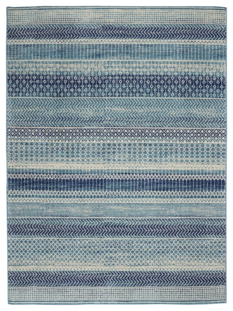 Nourison Passion Contemporary Navy Blue Rug PSN26, 3'9"x5'9 ...