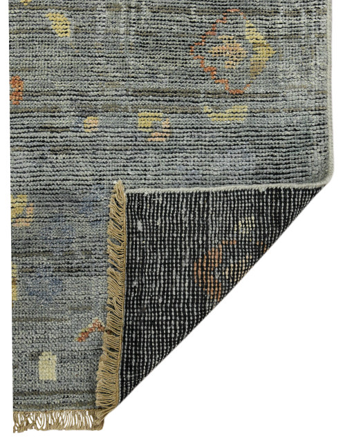 Jell Brien Light Gray Hand-Knotted Wool Area, 8'x10' - Contemporary ...