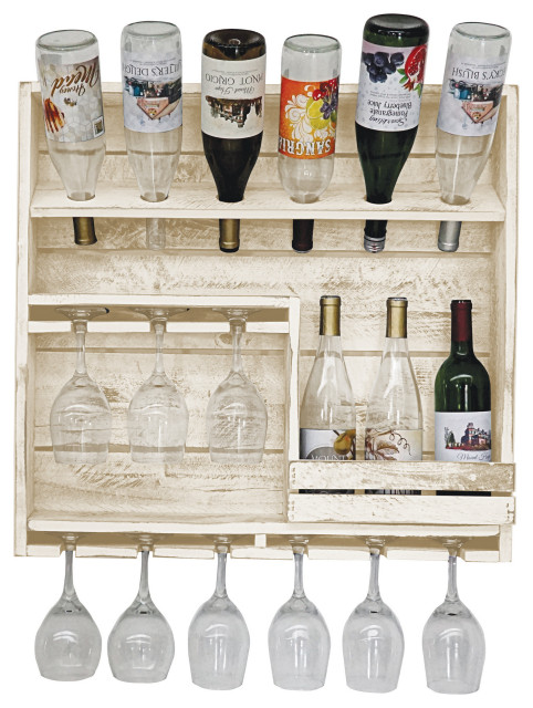 Farmhouse 9-Bottle Wine Shelf - Farmhouse - Wine Racks - by Furniture ...