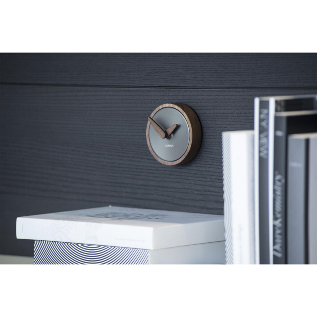 Nomon Atomo Wall G Clock | Gold Brass with Walnut Hands - Contemporary ...