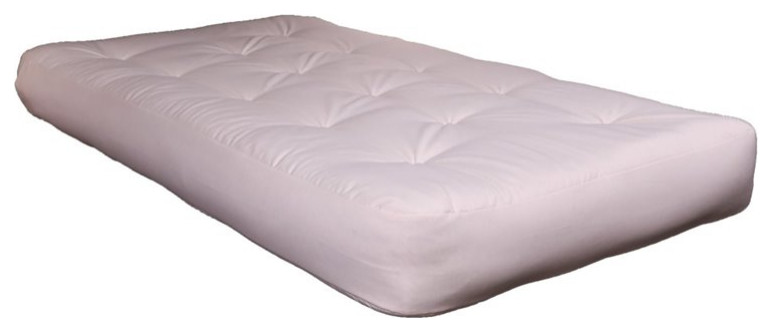 AJD Home Full Size Double Foam Futon Mattress 8 Inch 75" x 54" Beige ...